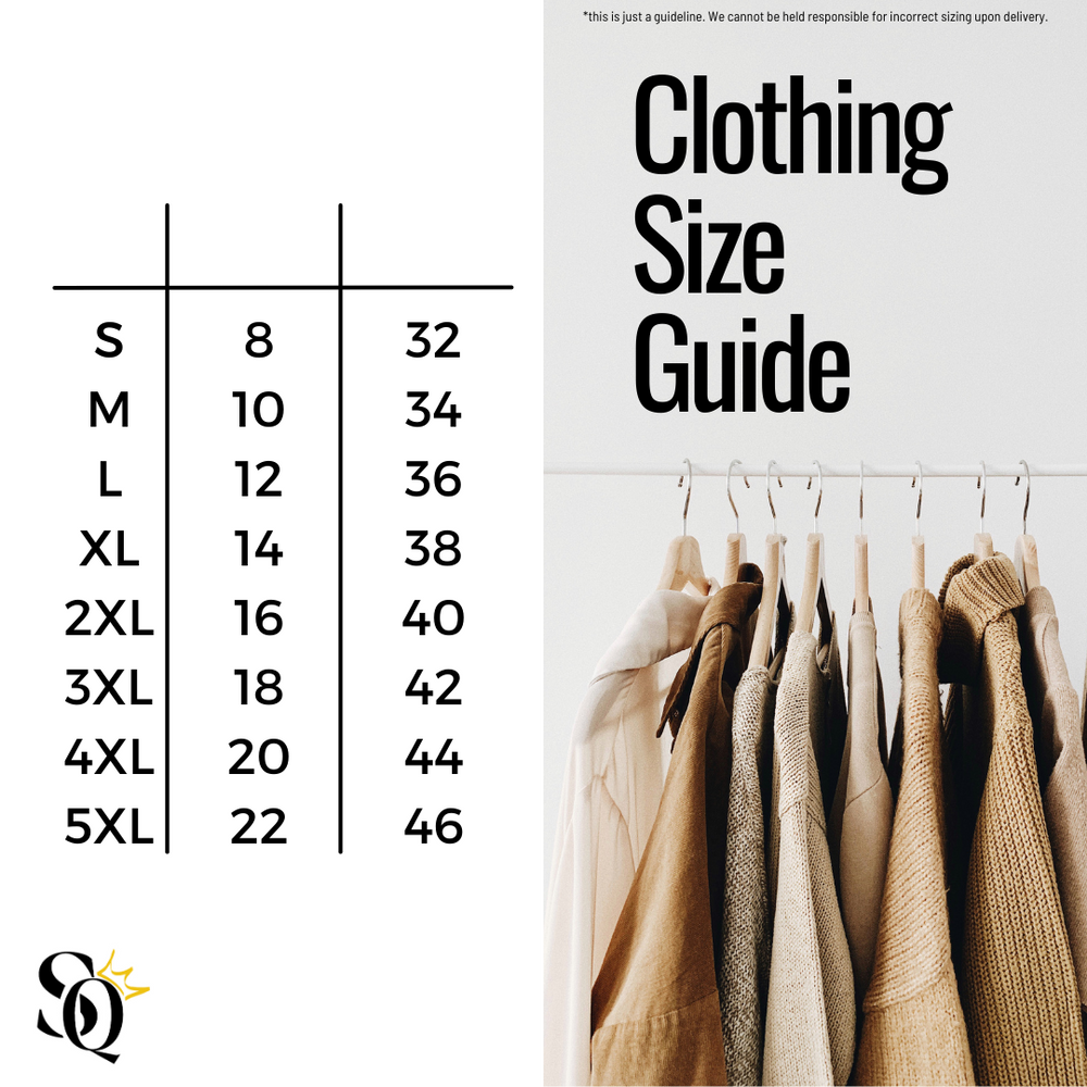 Size Guide – Shopping Queen